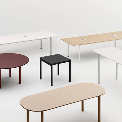 Oval table Annex Oblong Hay / 220 x 95 cm - Natural wood - Wood | Made ...