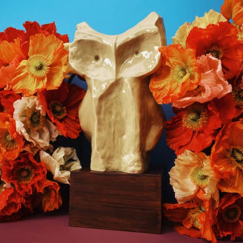 Vase After Midnight Owl Serax / Large - H 30 cm - Yellow - Ceramic ...