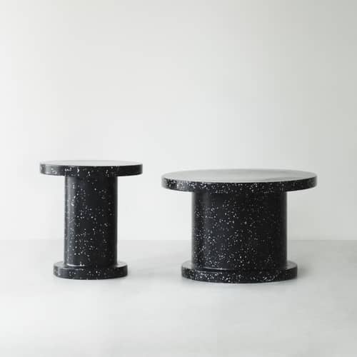 Table basse Bit Normann Copenhagen / Ø 75 x H 48 cm - Recyclé - Noir ...