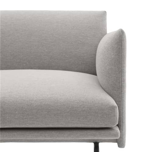 Canapé 2 places Outline Muuto / L 170 cm - Gris - Tissu | Made In Design