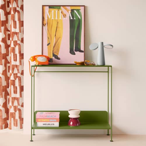 Console Picolino Fermob / W 93 x D 31 x H 85 cm - Blue - Metal | Made ...