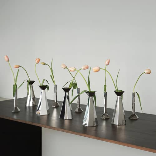 Vase Hexa Small Normann Copenhagen / Ø 10 x H 24 cm - Metal - Metal ...