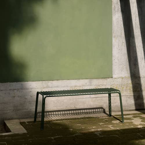 Bench Thorvald SC112 &tradition / L 125 cm - Green - Metal | Made In Design