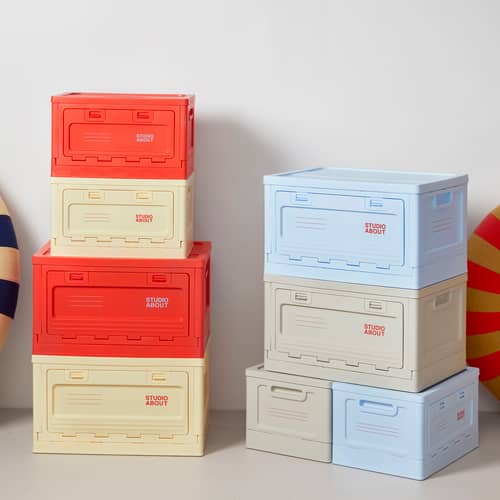 Box Box Medium STUDIO ABOUT / 40 x 29 x H 23.7 cm - Stackable - Blue ...