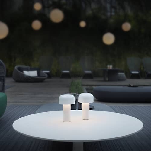 Wireless rechargeable outdoor lamp Bellhop LED Flos - Blue - Plastic ...