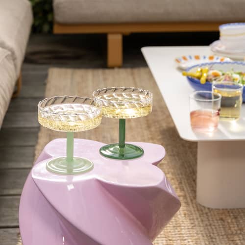 Coupe à champagne Twirl & klevering / Set de 2 - Vert - Verre | Made In ...
