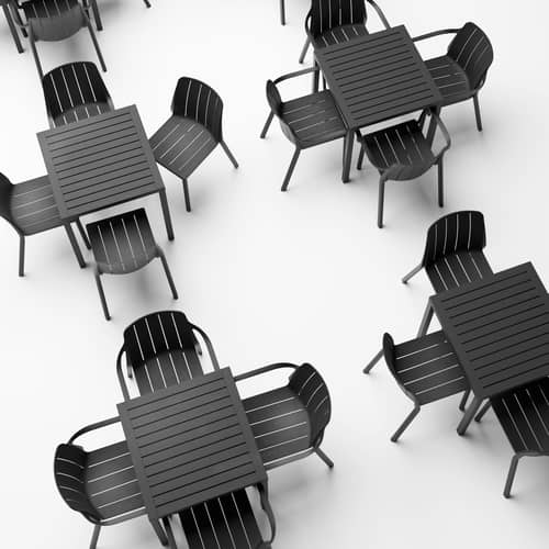 Stacking chair Tiberina NARDI / Set of 6 Stacking chairs - Black ...