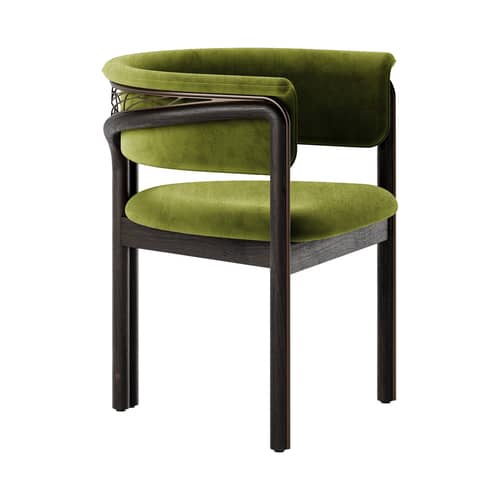 Fauteuil rembourré Volita INDOOR MORPHO - Vert - Tissu | Made In Design