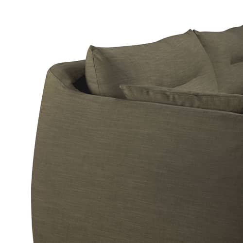 Canapé 2 places Weave Ethnicraft / L 200 cm - Vert - Tissu | Made In Design