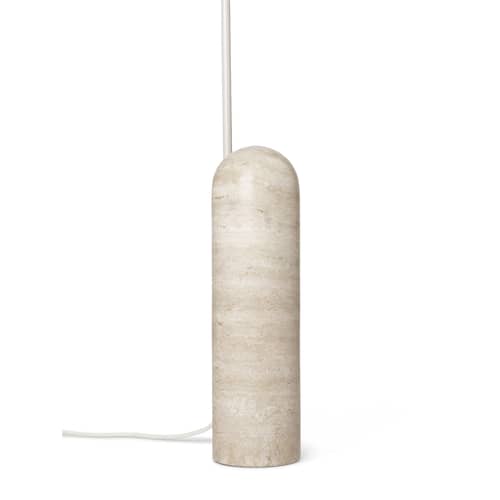 Lampadaire Arum Ferm Living / Orientable - Blanc beige - Métal pierre ...