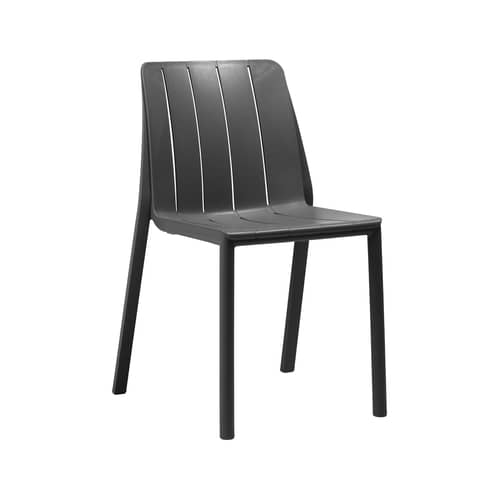 Stacking chair Tiberina NARDI / Set of 6 Stacking chairs - Black ...