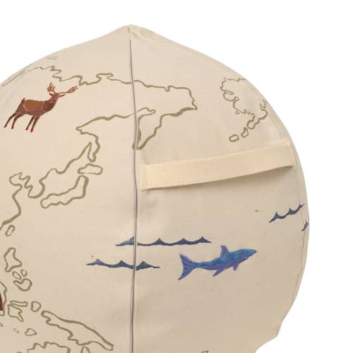 Pouf enfant The World Ferm Living / Ø 50 cm - Blanc - Tissu | Made In ...