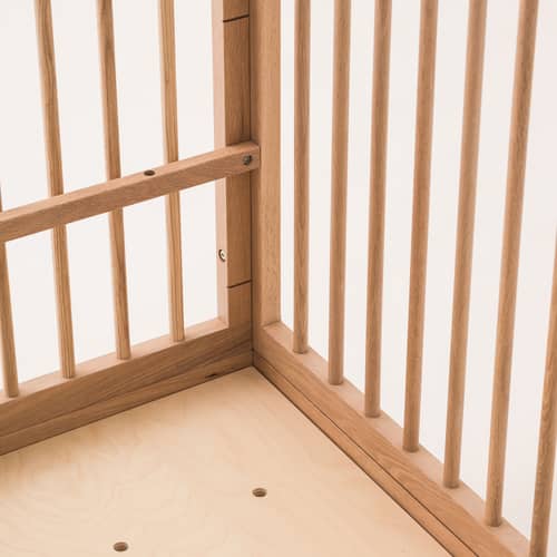 Convertible baby bed Pure NOBODINOZ / 75 x 145 cm - Natural wood - Wood ...