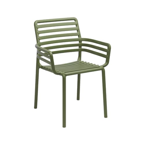 Stackable armchair Doga NARDI / Set of 6 Stackable armchairs - Green ...