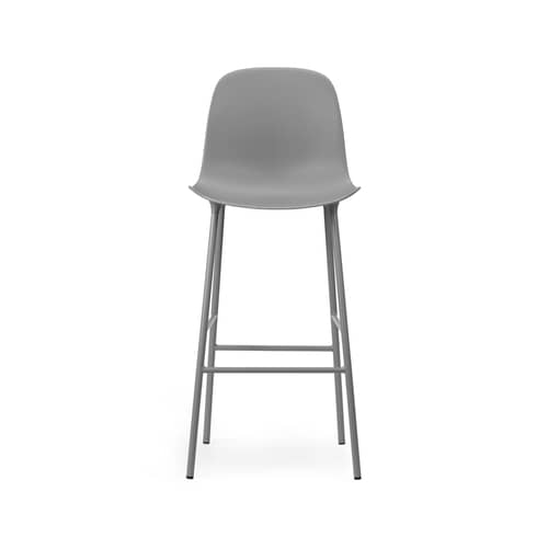 Bar stool Form Normann Copenhagen / H 75 cm - Grey - Plastic material ...