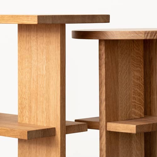 NINE Tee End table - natural oak | Made In Design UK