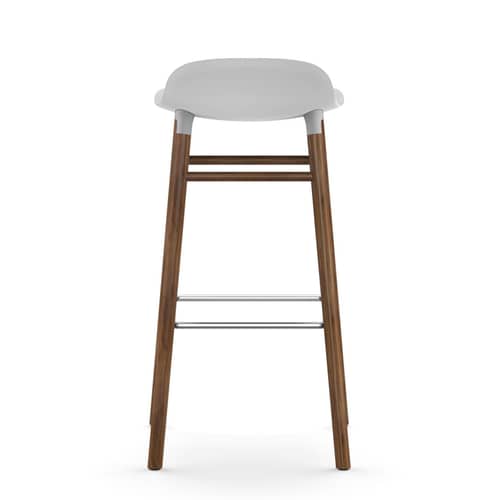 Bar stool Form Normann Copenhagen H 75 cm / Walnut leg - White ...