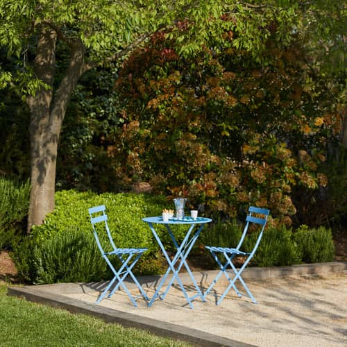 Foldable table Bistro Fermob / Ø 60 cm - 2 persons - Beige - Metal ...