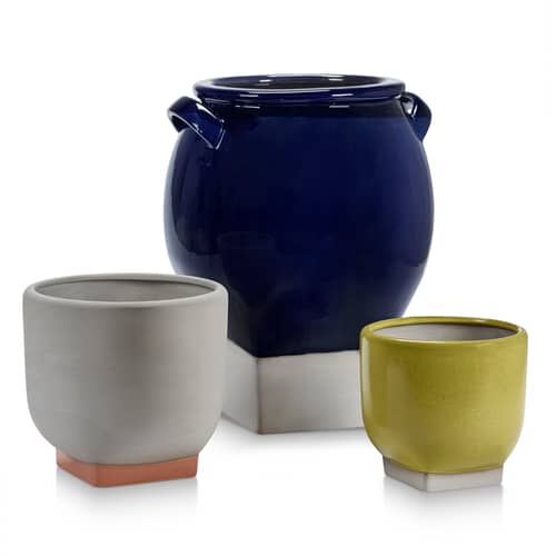 Flowerpot Rosamar 08 Serax / Ø 39 cm x H 48.5 cm - Blue - Ceramic ...