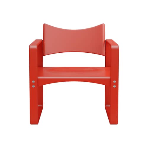 Armchair Series 270 F Verpan / Verner Panton (1965) - Red - Wood | Made ...