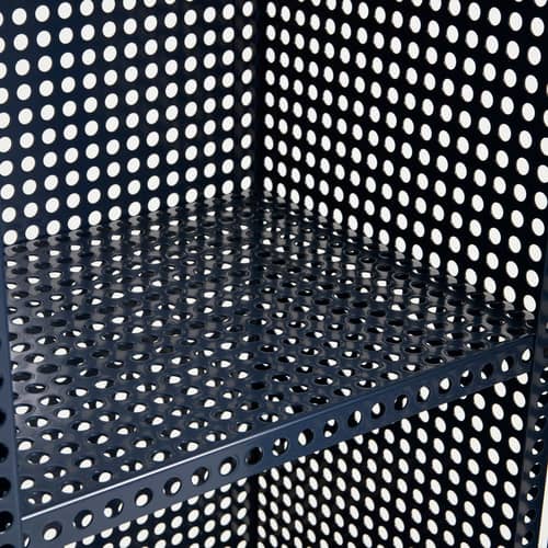 Schrank Perforated Cabinet Large Hay / B 89 x H 146,5 cm - Blau ...