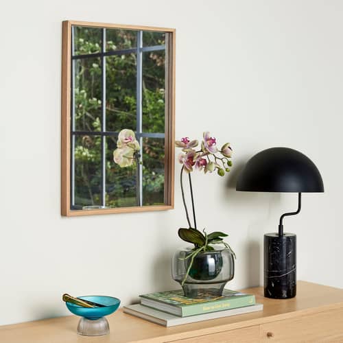 Wandspiegel Depth HÜBSCH / 40 x 60 cm - Holz natur - Holz | Made In Design