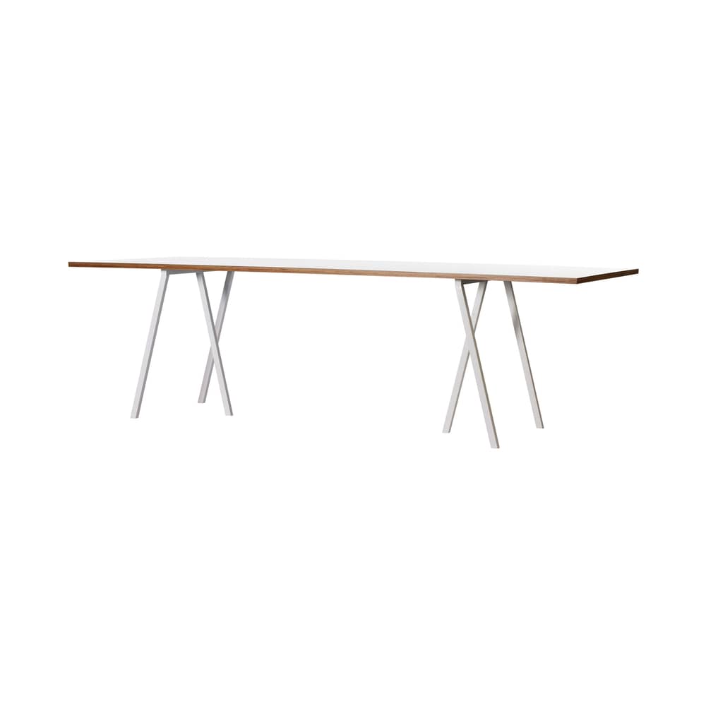 Rectangular table Loop Hay L 200 cm - White - Plastic material | Made ...