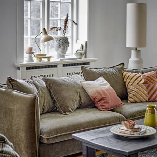 Lampadaire Linetta Bloomingville / H 113 cm - Grès & lin - Beige ...