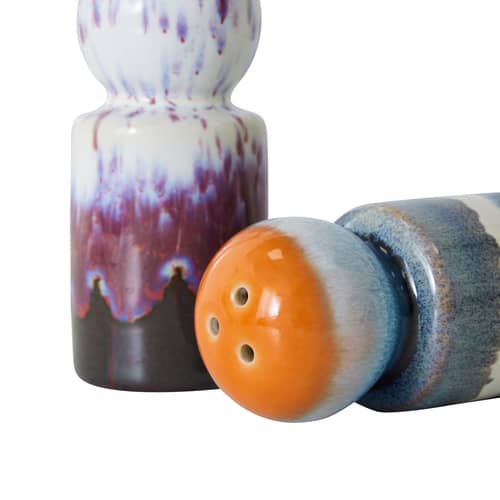 Ensemble salière et poivrière 70s ceramics HK LIVING - Multicolore ...