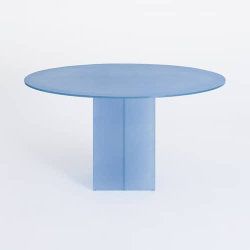 Glas Italia Simoon 05 Round table - blue | Made In Design UK