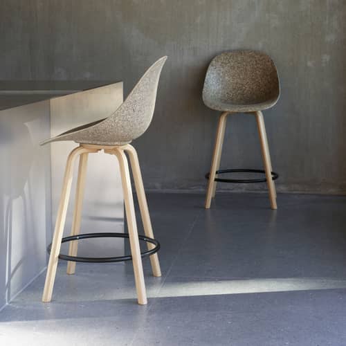 Chaise de bar Mat Chair Normann Copenhagen / H 65 cm - Algue marine ...