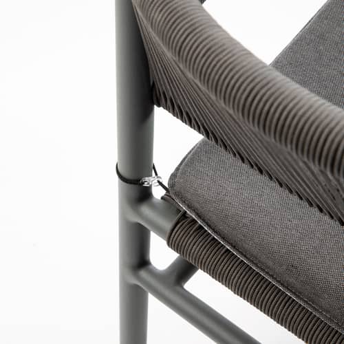 Fauteuil empilable Kilt Ethimo - gris | Made In Design