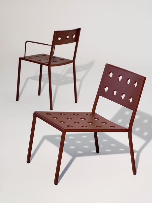 Hay Balcony Stackable Lounge chair - oxyde red | Made In Design UK