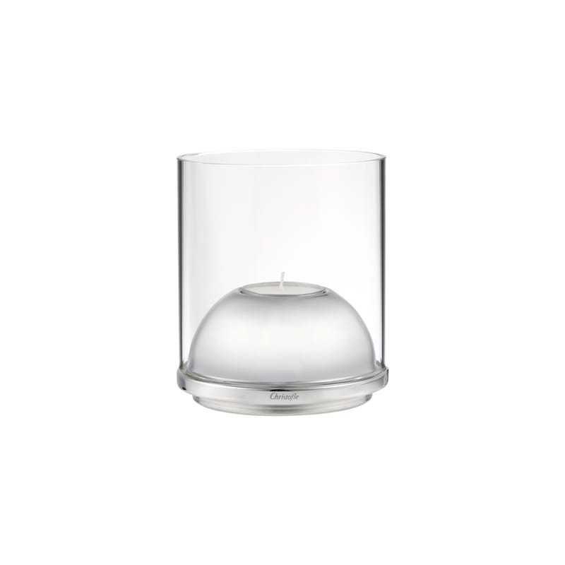 Christofle Oh Candle holder - glossy steel transparent | Made In Design UK