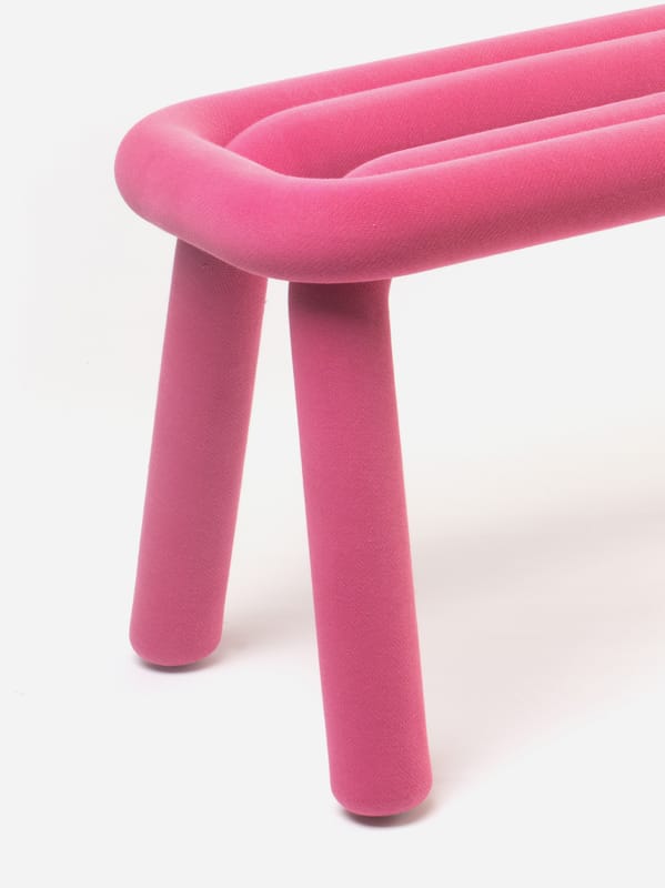 Banc rembourré Bold Moustache - rose | Made In Design