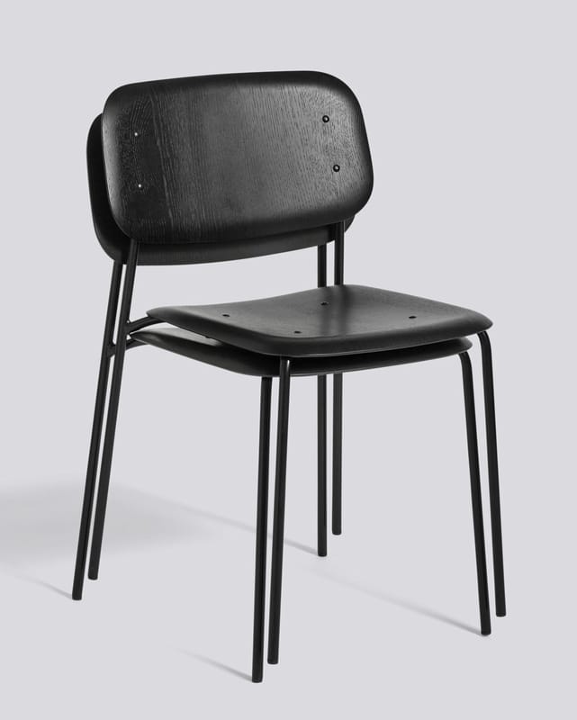 Hay Soft Edge 40 Stacking chair - black green | Made In Design UK