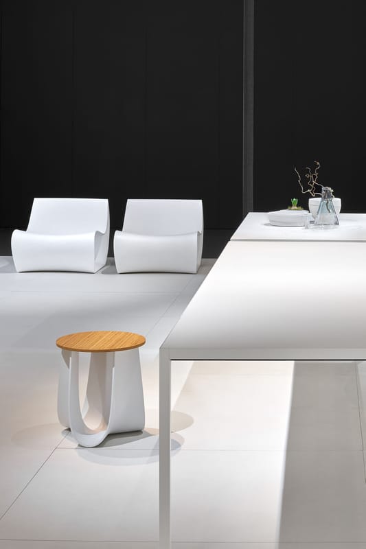 MDF Italia Sign Matt Low armchair - cement | Made In Design UK