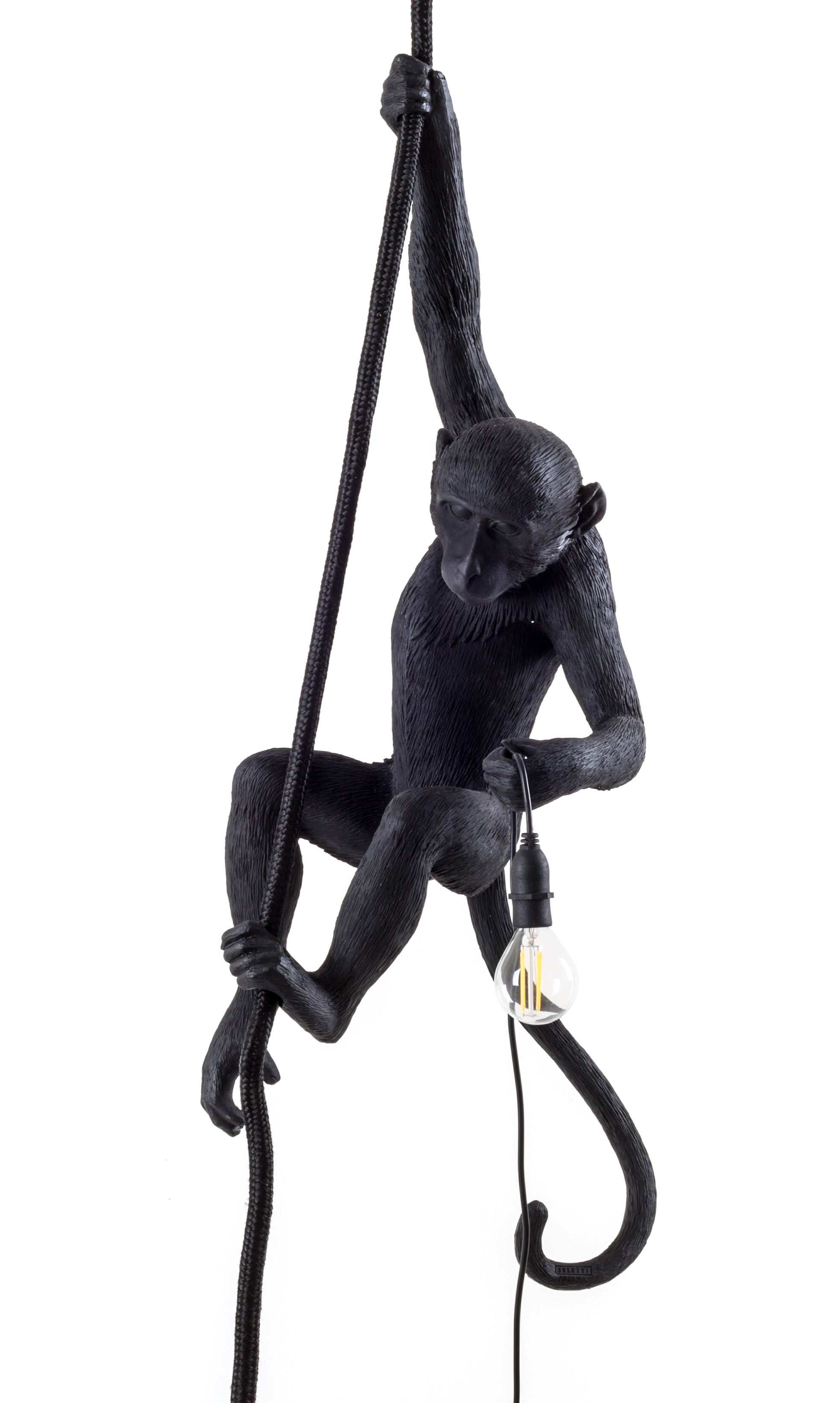 Pendant Monkey Hanging by Seletti - Black | Made In Design UK