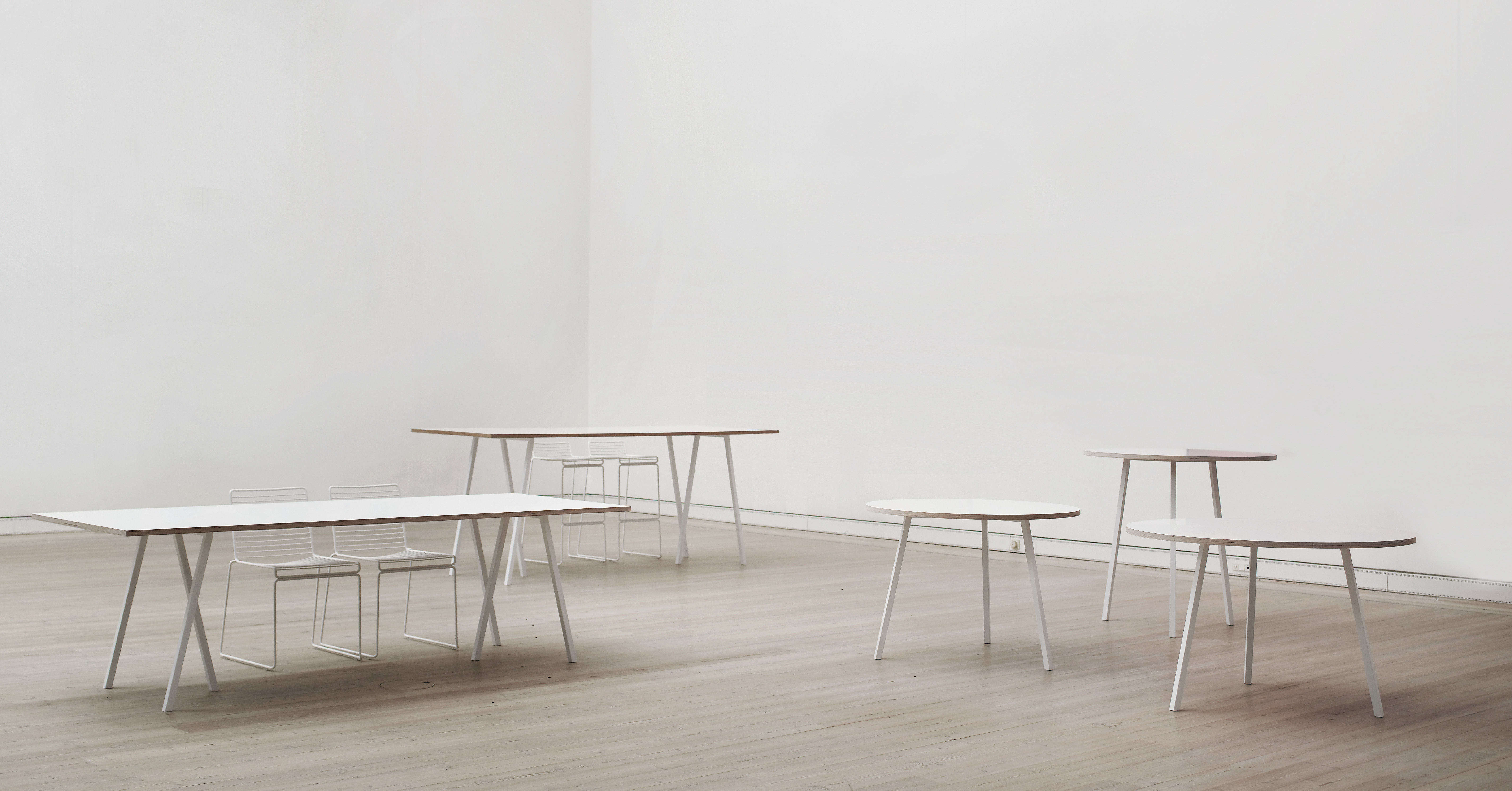 Table Loop by Hay - L 180 cm - White - L 180 x l 65 x h 74 | Made In ...