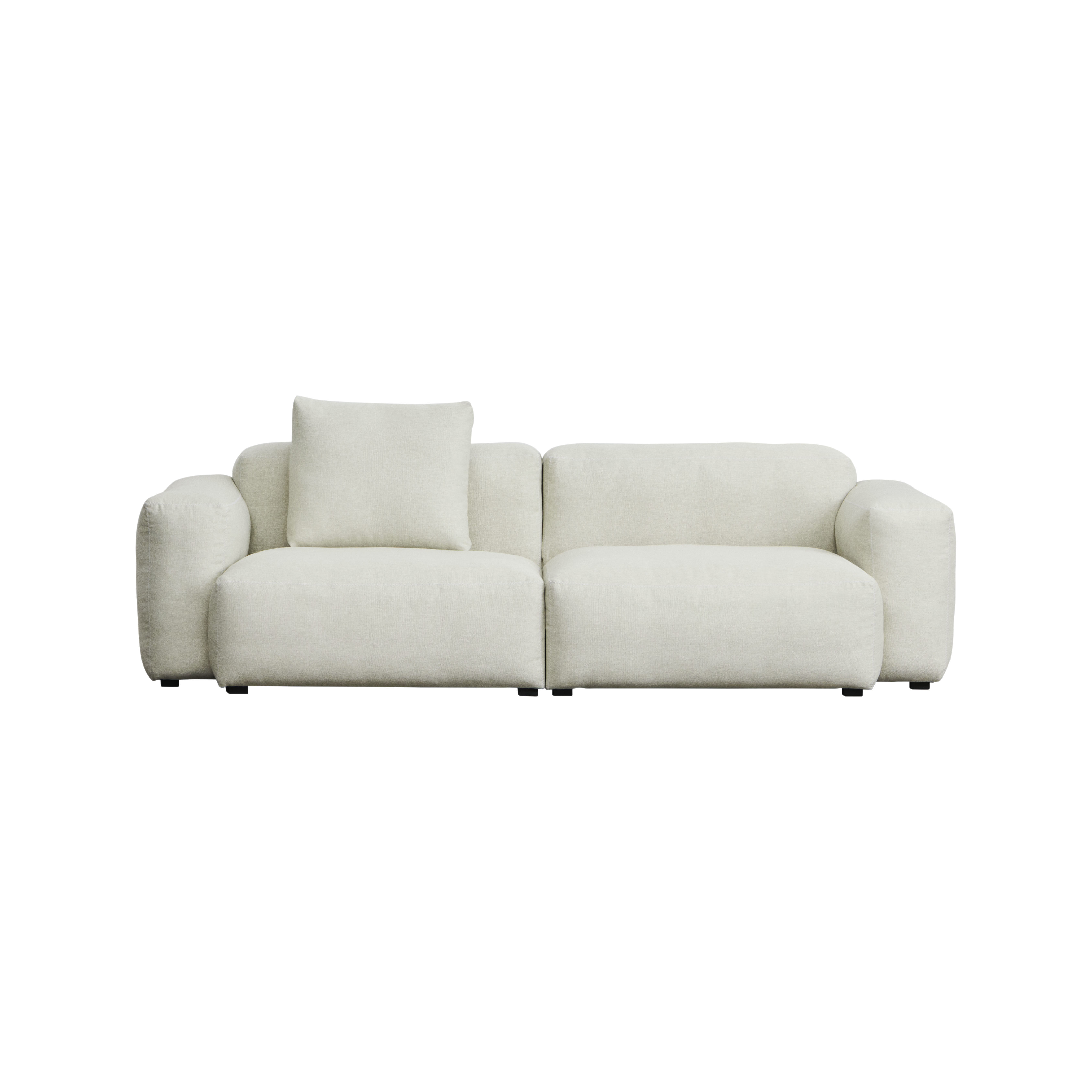 Divano destro Mags Soft Low Armrest n 1 tessuto beige 2 5 posti L 238 cm Versione UK Hay