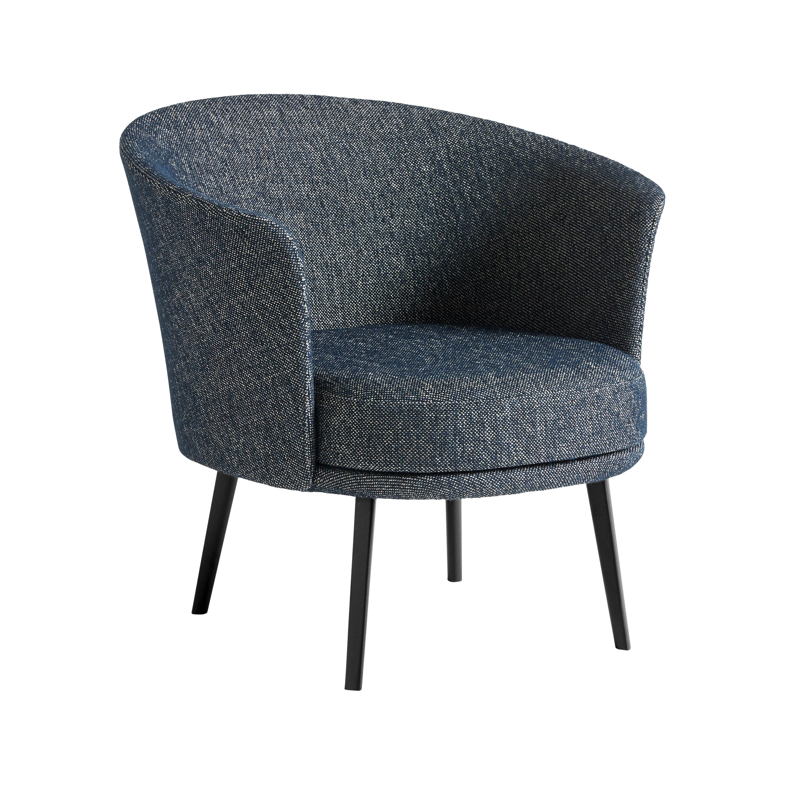 Drehsessel Dorso textil blau Stahlbeine Hay
