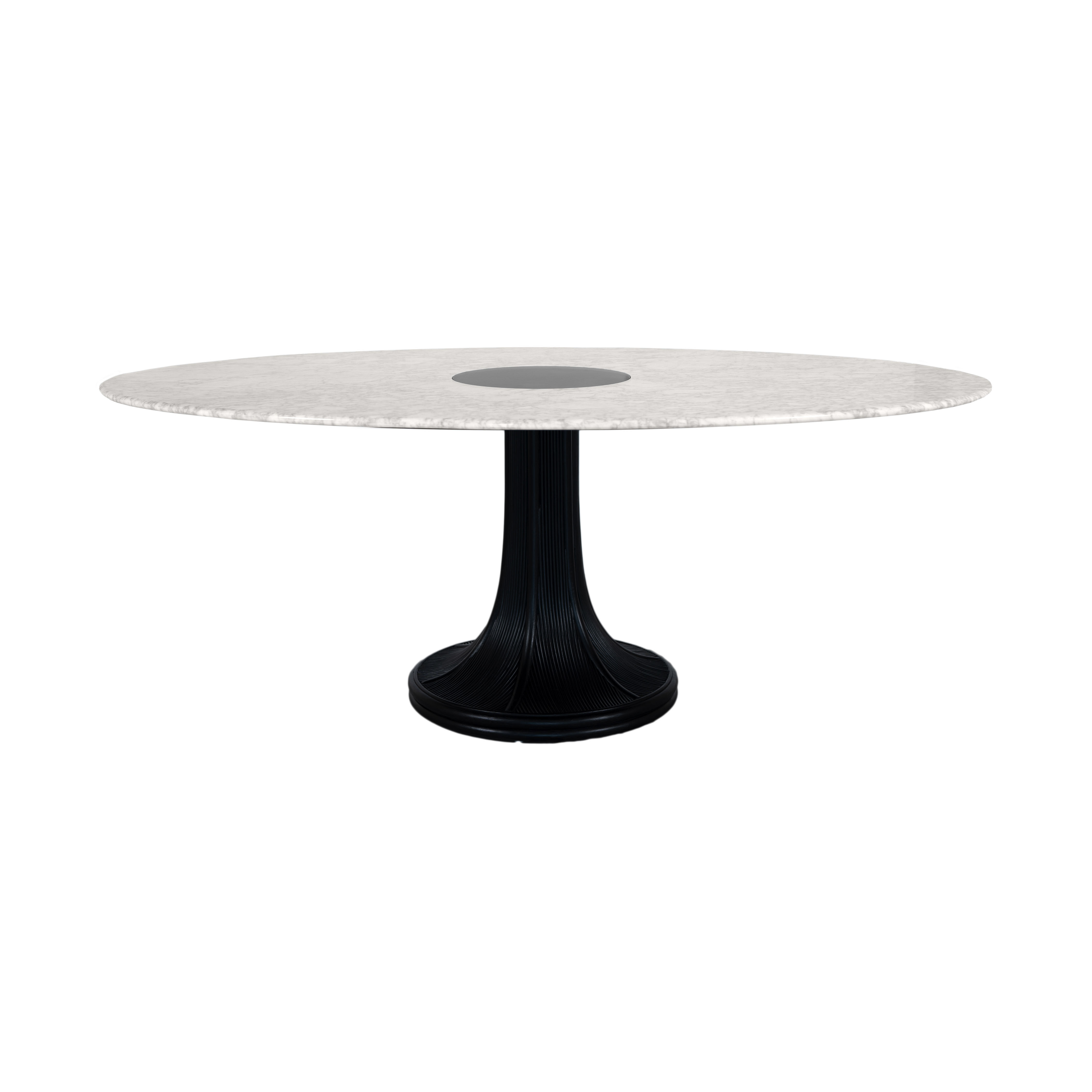 Ovaler Tisch Riviera von SARAH LAVOINE - weiß schwarz | Made In Design