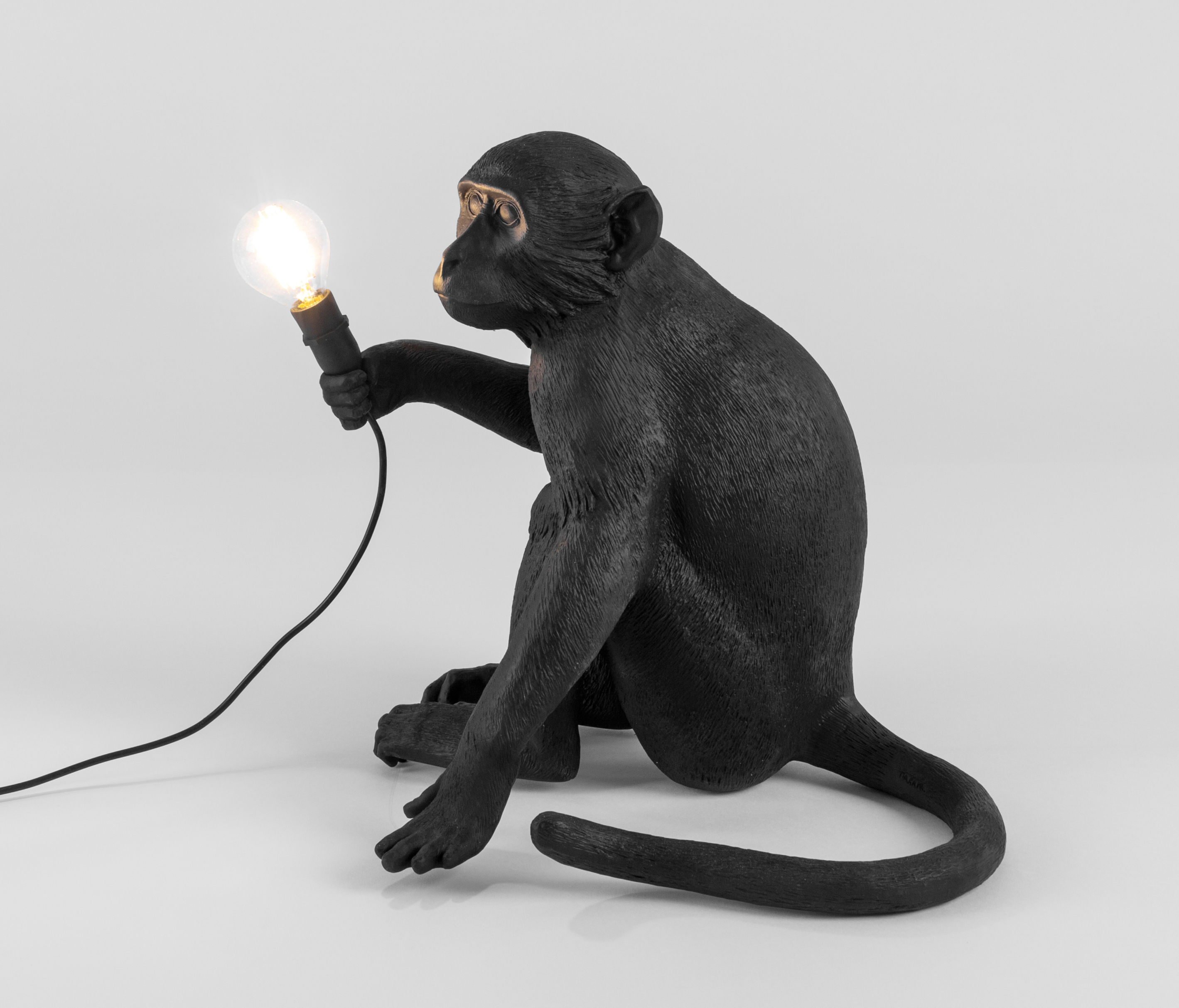 Table lamp Monkey Sitting by Seletti - Black | Made In Design UK