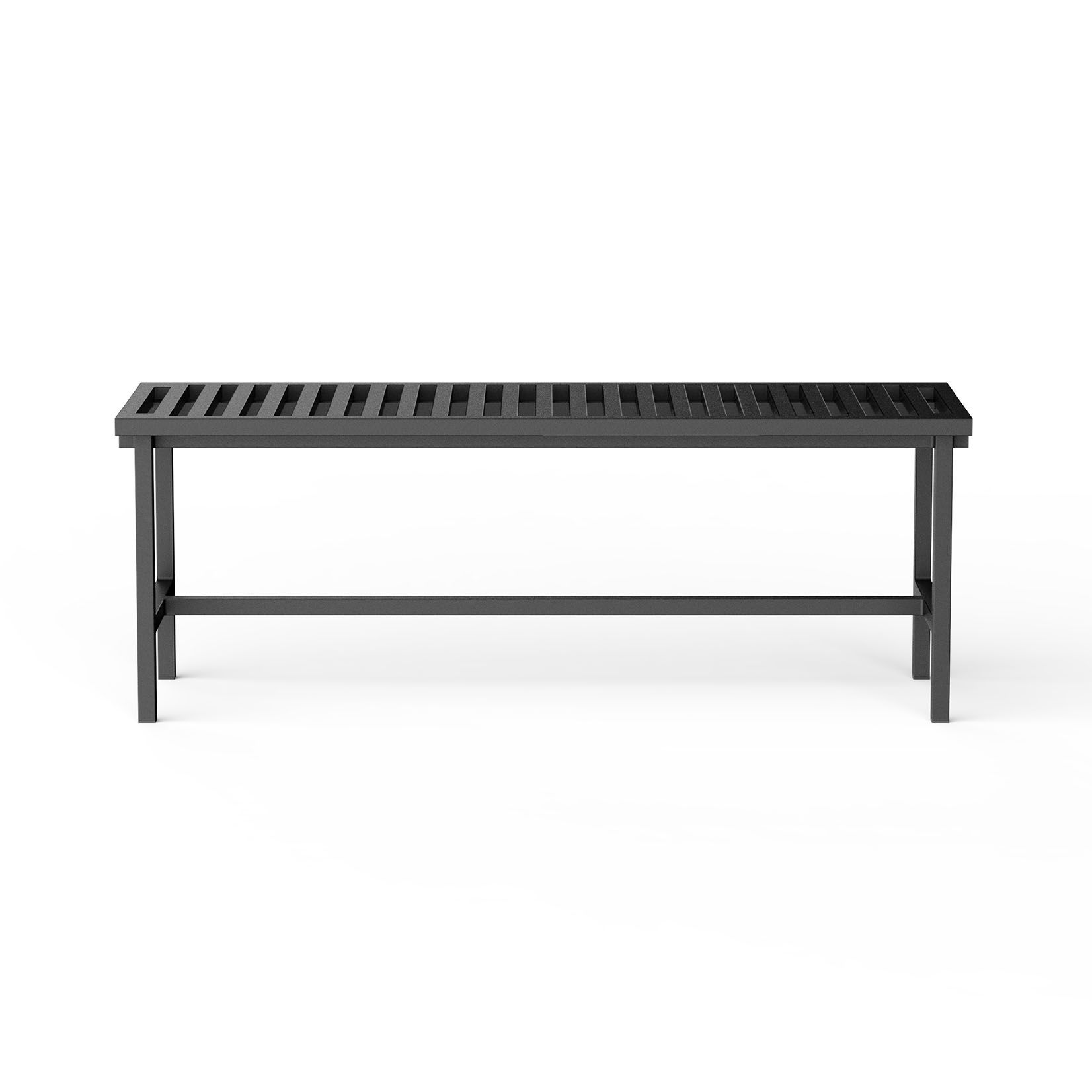 19 Outdoors Bench metal black L 122.5 cm Aluminium NINE