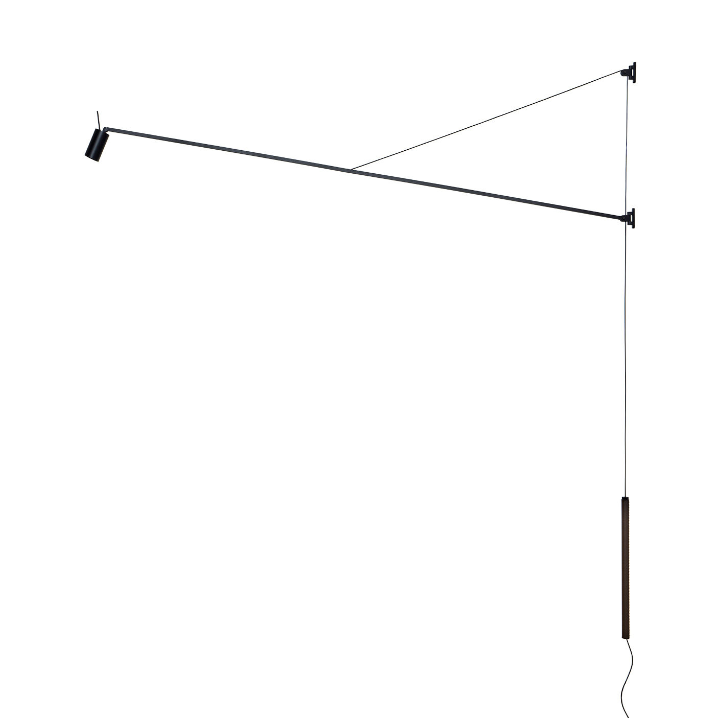 Nemo Swan LED Wall light with plug - aluminium | Made In Design UK