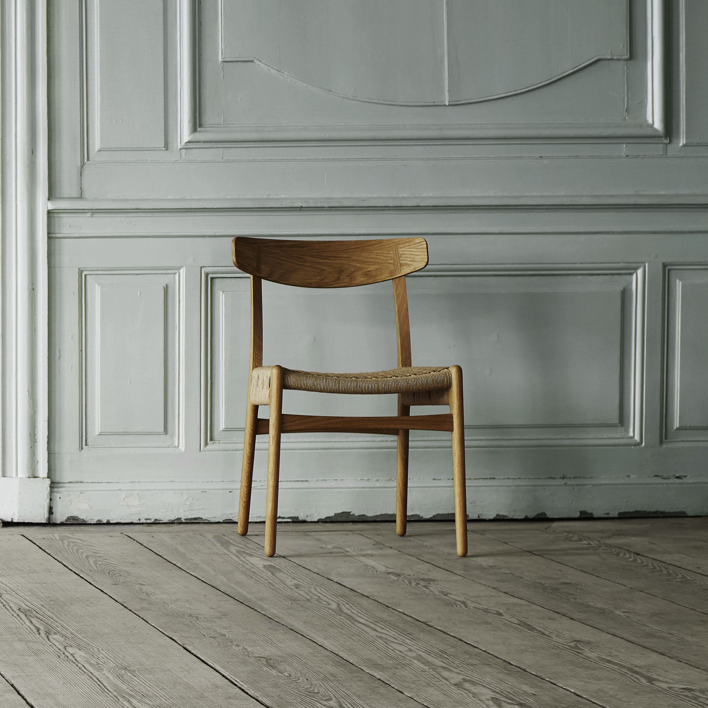 CH23 Chair natural wood Hans J. Wegner 1950 Paper cord CARL HANSEN SON